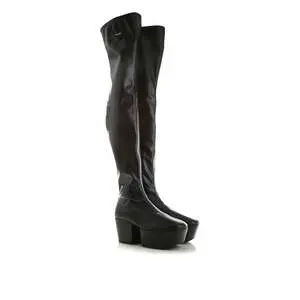 Prada Leather Platform Over-the-knee Boots