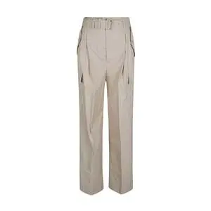 Prada High-waisted Cargo Trousers - Beige