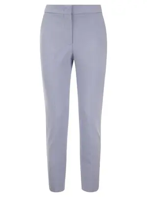 Max Mara Pegno Viscose Jersey Trousers Light Blue