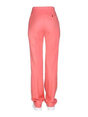 Alexander McQueen Straight Leg Trousers - Red