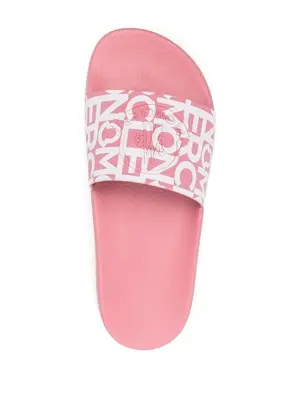 Moncler Jeanne Logo Slides - Pink