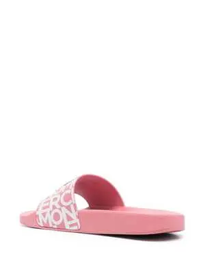 Moncler Jeanne Logo Slides - Pink