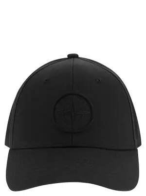 Stone Island Cap With Front Logo Embroidery