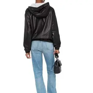 Saint Laurent Leather Hooded Top
