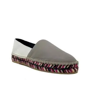 Off White Leather Espadrilles