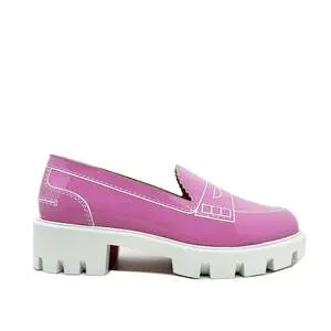 CHRISTIAN LOUBOUTIN Leather Loafers Pink
