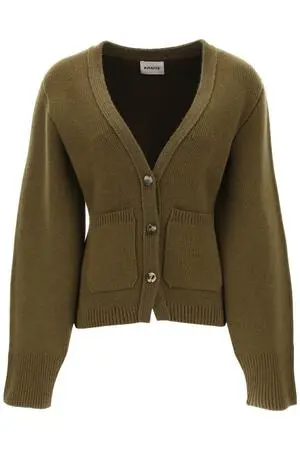 Khaite Cardigan Scarlet In Cashmere Green
