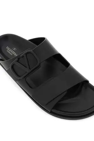 Valentino Garavani Vlogo Leather Slides