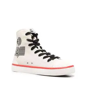 Isabel Marant Logo Canvas High-top Sneakers - Beige