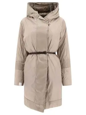 Max Mara Reversible Down Coat In Satin