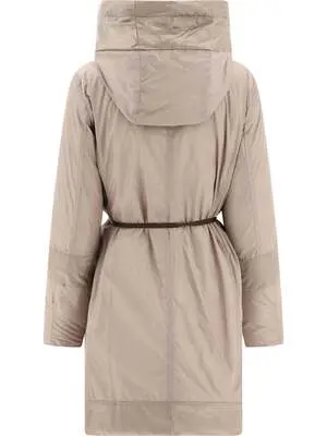 Max Mara Reversible Down Coat In Satin