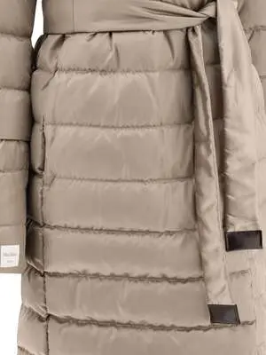 Max Mara Reversible Down Coat In Satin