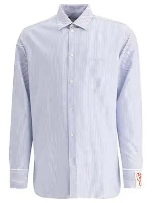 GOLDEN GOOSE Alvise Striped Shirt - Light Blue