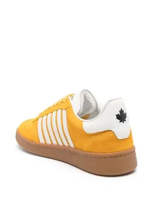 Dsquared2 Boxer Leather Sneakers - Ocra+bianco