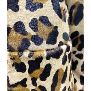 Dsquared2 Leopard Print Calf Hair Cropped Jacket