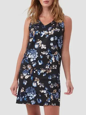 Trina Turk Glitterati Sequin Floral Minidress