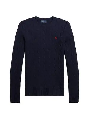 Ralph Lauren Women's Julianna Cable-Knit Wool-Cashmere Sweater - Hunter Navy  - Hunter Navy