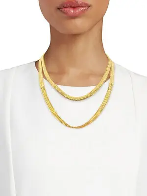 Sylvia Toledano 22k Gold-plated Snake Chain Necklace
