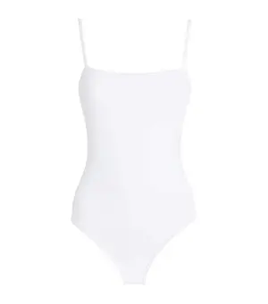 ERES Square-neck Aquarelle One-piece Swimsuit - White