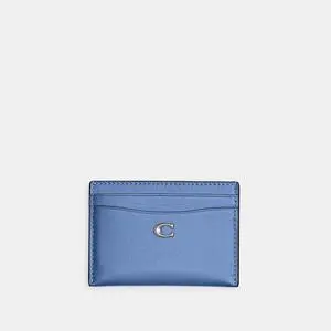 COACH Essential Card Case Silver/mist Blue