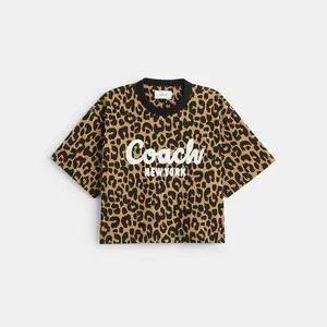 COACH Cursive Signature Cropped T Shirt