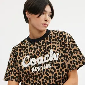 COACH Cursive Signature Cropped T Shirt