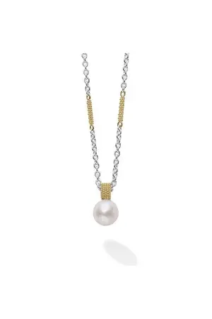 Lagos Luna Pearl Pendant Necklace - Gold