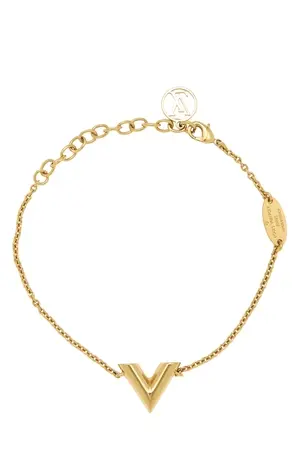 LOUIS VUITTON Essential V Charm Link Bracelet - Gold