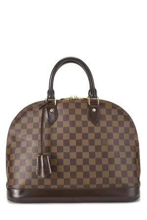 LOUIS VUITTON Damier Ebene Alma Handbag - Brown