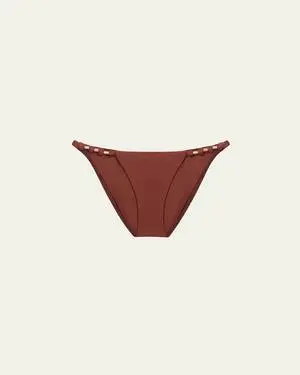 VIX PAULA HERMANNY Solid Paula Full Bikini Bottoms Nutshell