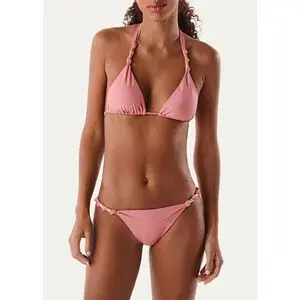 VIX PAULA HERMANNY Solid Paula Full Bikini Bottoms - Pink