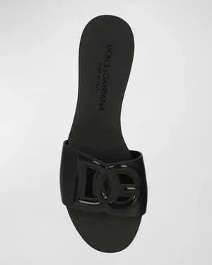 Dolce & Gabbana Cut-out Dg Rubber Sandals - Nero