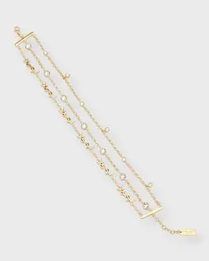 Saint Laurent Saint Laurent YSL Chain Bracelet - Ivoregold