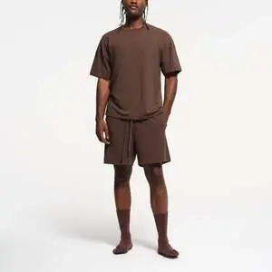 SKIMS Mens Oversized T Shirt | Grey | Small | Jersey Lounge Mud