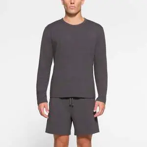 SKIMS Relaxed Long Sleeve T Shirt | Grey | | Jersey Lounge - Ash