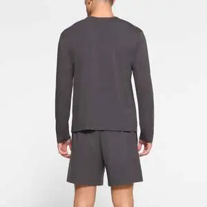 SKIMS Relaxed Long Sleeve T Shirt | Grey | | Jersey Lounge