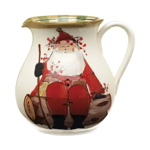 VIETRI Old St. Nick Round Body Pitcher - Multi