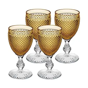 VISTA ALEGRE Bicos Bicolor Goblet With Amber Bowl, Set Of 4 - Multi