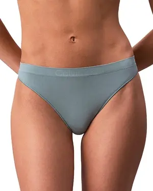 Calvin Klein Bonded Flex Mid Rise Thong - Slate Turquoise