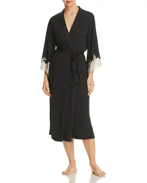 Natori Luxe Shangri-la Robe - Black