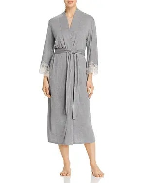 Natori Luxe Shangri-la Robe Gray/cocoon