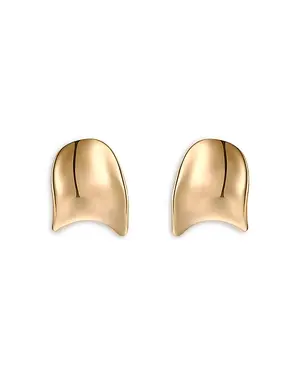 Ettika Curved Stud Earrings - Gold