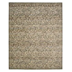 NOURISON HOME Rhapsody Rh012 Collection Area Rug, 5'6 X 8 - Blue Moss
