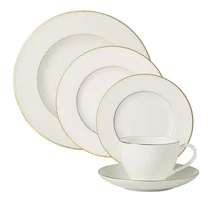 VILLEROY & BOCH Anmut Gold 5-piece Place Setting - White/gold
