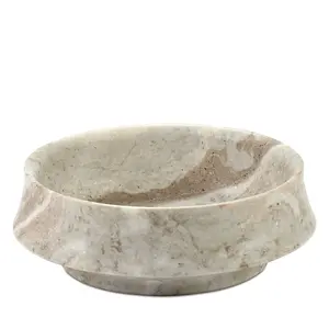 SERAX X Kelly Wearstler Dune Medium Marble Footed Bowl - Light Brown