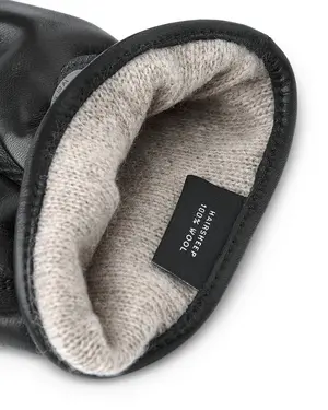 HESTRA Nelson Leather Gloves - Black