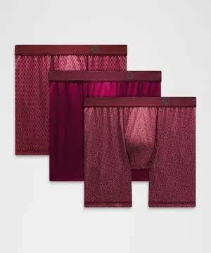Lululemon Always In Motion Long Boxer 7 - Jumie Stripe Deep Luxe Garnet/cedar Stamp Mini Wp Garnet Multi/spaced Yogo Outline Wp Velvet Dust Red Merlot