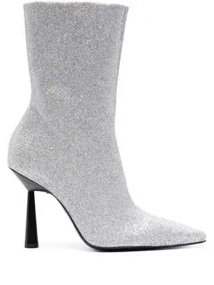 GIABORGHINI Rosie 100mm Glittered Ankle Boots