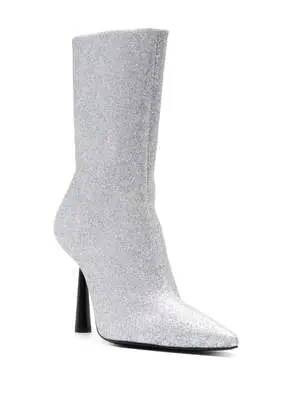 GIABORGHINI Rosie 100mm Glittered Ankle Boots