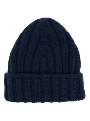 DELL'OGLIO Cashmere Beanie - Blue